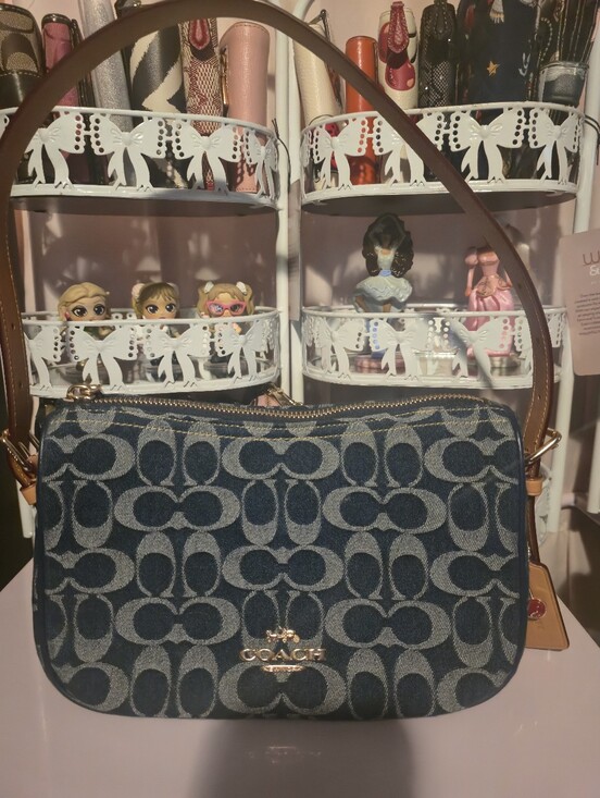 Coach | Bags | Coach Kailey Denim With Cherry Charm | Poshmark